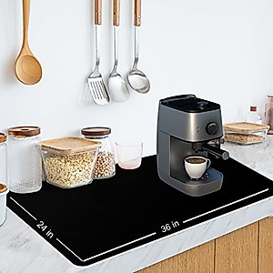 Silicone Craft Mat,36x24 Inch Extra Large Silicone Mat for placemat, Painting, Clay, Projects, Arts and Crafts, Soldering and Resin (Black)