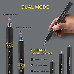 Electric Screwdriver Sets, 55 in 1 Mini Electric Screwdriver Rechargeable, Precision Screwdriver Kits with Magnetic Bits, Small Power Screwdriver Set for Phone, Glasses, Black