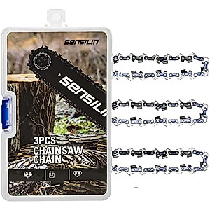 SENSILIN 10 Inch Chainsaw Chain R40, Milwaukee Pole Saw Chain Fits Ryobi, Black & Decker, Worx, Echo, Craftsman, Milwaukee M18 Pole Saw - 3/8” LP Pitch.043” Gauge, 40 Drive Links