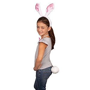 Bunny Ears and Tail w/Bow - Easter Costume - Bunny Headband by Funny Party Hats