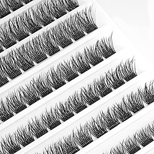 VIAVOGUE Lash Clusters, 120 Eyelash Extension Clusters, Reusable Wispy Volume Natural Look Soft and Lightweight Individual Lashes, Apply the Cluster Lashes Underneath Natural Lashes (Volume Mix)