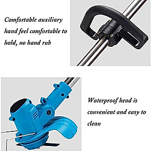 Household Rechargeable Grass Lawn Trimmers, Small Cordless Strimmer, Mower Weeder Multi-Function Lithium Battery Lawn Weeding for Tree Lawn Care Home Gardening Lawn Mower