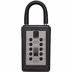 Kidde AccessPoint 001166 KeySafe 3-Key Portable Push Button Key Safe Box, Titanium Gray