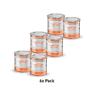 Solo Stove Pure Gel Fuel Can, Made in The USA Bioethanol Fuel for Indoor/Outdoor Use, Perfect for Making Smores, Tabletop Fire Pit, Clean-Burning and Smoke-Free (13 oz. - Pack of 6)