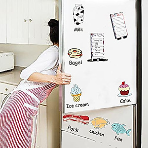 WeLiu Magnetic Notepads with Pen Holder, Magnetic to Do List Notepads, Full Magnetic Back Magnet Memo Pad,5 Pack (6 x 3 Inches)