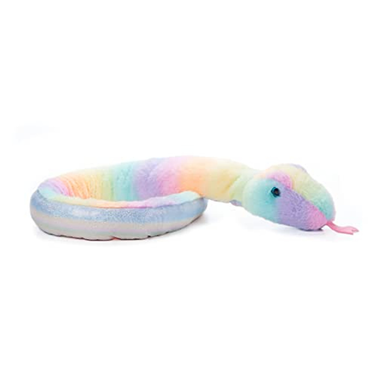 The Petting Zoo Snake Stuffed Animal Plushie, Ombrez Zoo Animals, Rainbow Snake Plush Toy 54 inches