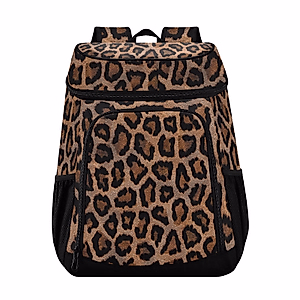 Leopards Cooler Backpack for Women Men Picnic Cooler Bags Insulated Leakproof Portable