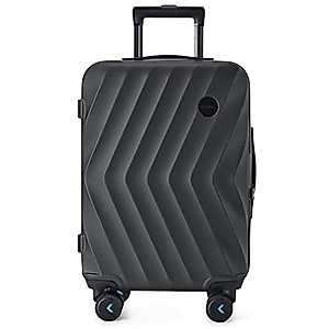 BAGSMART Carry On Luggage, PC Hardside Suitcase Airline Approved, 20 Inch Carryon Luggage with Spinner Wheels, Travel, Hard Shell Lightweight Rolling Suitcases for Men Women,Black