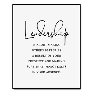 Leadership Print Office Wall Decor Retirement Gift Business Inspirational Print Gift for Good Leader Boss Gift Boss Office Gift - 8x10 inch No Frame