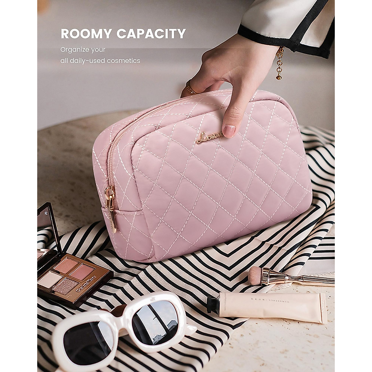 LOVEVOOK Travel Duffle Bag, Weekender Bag for Women with Toiletry Bag, Carry on Overnight Bag with Shoe Compartment, Gym Duffel Bag with Wet Pocket, Mommy Hospital Bags for Labor and Delivery