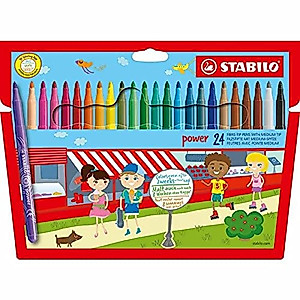 Stabilo 015187 Power Wallet Coloring Pens , Set of 24 , Multicolored