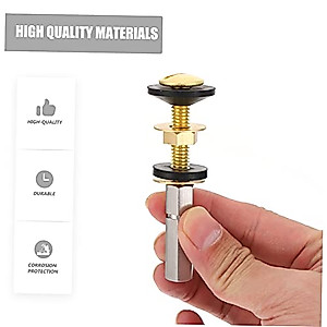 Housoutil 3sets Toilet Accessories Universal Toilet Seat Screws and Bolts Set for Easy Installation 2pcs*3