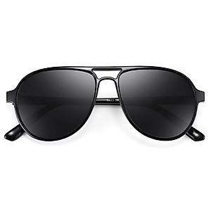 YuJian Retro Square Aviator Sunglasses Womens Mens 70s Retro Trendy Double Bridge Sun Glasse YJ3025, Leopard+Black/Brown+Grey