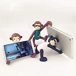 MISIXILE Desktop Cell Phone Stand Holder,Cute Animal Cell Phone Stand,Monkey Shape Cell Phone Holder,Adjustable Phone Supporter for Desk