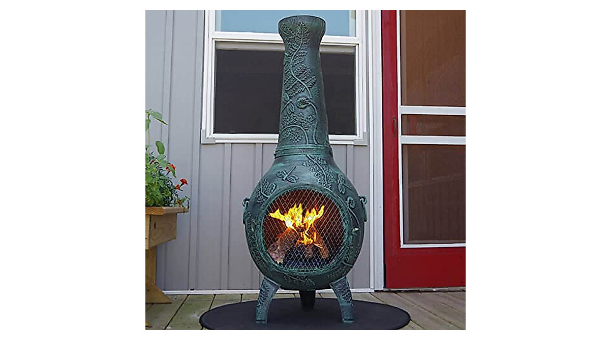 Blue Rooster Dragonfly Chiminea: Stylish & Rust-Free
