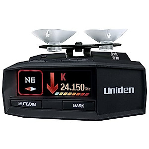 UNIDEN R8 Extreme Long-Range Radar/Laser Detector, Dual-Antennas Front & Rear Detection w/Directional Arrows, Built-in GPS w/Real-Time Alerts, Voice Alerts, Red Light Camera and Speed Camera Alerts