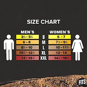 FITS Teton Light Hiker Crew Sock for Men and Women, Made with Merino Wool, Breathable, Odor Resistant and Durable, Chesnut/Stormy Weather, Large