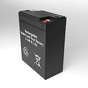 BatteryGuy WKA6-8.2F Replacement 6V 8.2Ah SLA Battery Brand Equivalent (Rechargeable) - Qty of 1
