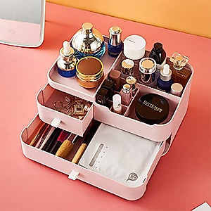 FIZZOQI Large-Capacity Storage Rack Multi-Functional Drawer Cosmetics Storage Rack Lady Lipstick Skin Care Products Storage Rack Eyebrow Pencil Jewelry Storage Rack