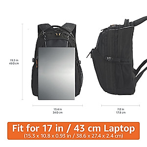 Amazon Basics Laptop Backpack - Fits Up to 17-Inch Laptops