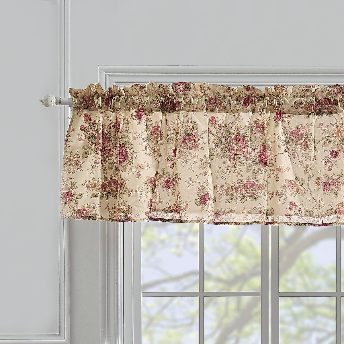 Greenland Home Antique Rose Valance, 84 by 21-Inch