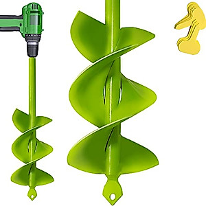 TCBWFY Auger Spiral Drill Bit for Planting 3x12inch Upgraded Drill Bit for Fast Digging Garden Auger Drill Bit for Planting Bulbs Flowers Planting Auger for Drill Post Hole Digger for 3/8"Hex Drill