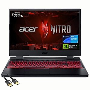 acer Nitro 5 Gaming Laptop, 15.6" FHD IPS 144Hz Display, 12th Gen Intel 12-Core i5-12500H, GeForce RTX 3050, 32GB RAM, 1TB PCIe SSD, Thunderbolt 4, Backlit Keyboard, WiFi6, PDG HDMI Cable, Win 11 Pro