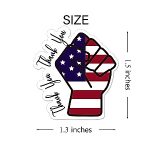 Wailozco 1.5'' America Flag Thank You Stickers,Thank You Stickers,Handmade Stickers,Business Stickers,Envelopes Stickers for Online Retailers,Handmade Goods,Small Business,500 Labels Per Roll