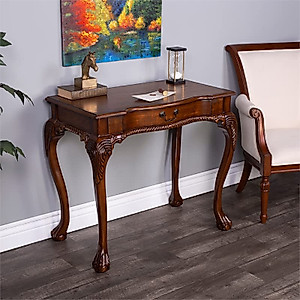 BOWERY HILL Wood Traditional Writing Desk in Vintage Oak Finish