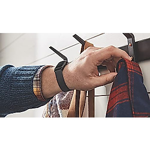 Fitbit Charge 5 Premium Horween Leather Accessory Band, Official Product, Black, Small