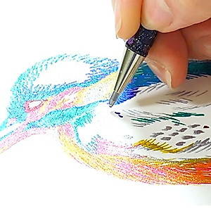 Pentel Hybrid Dual Metallic Liquid Gel Roller Pen YK110/8-M - Pack of 8 Pens in 16 Shimmering Metallic Colours