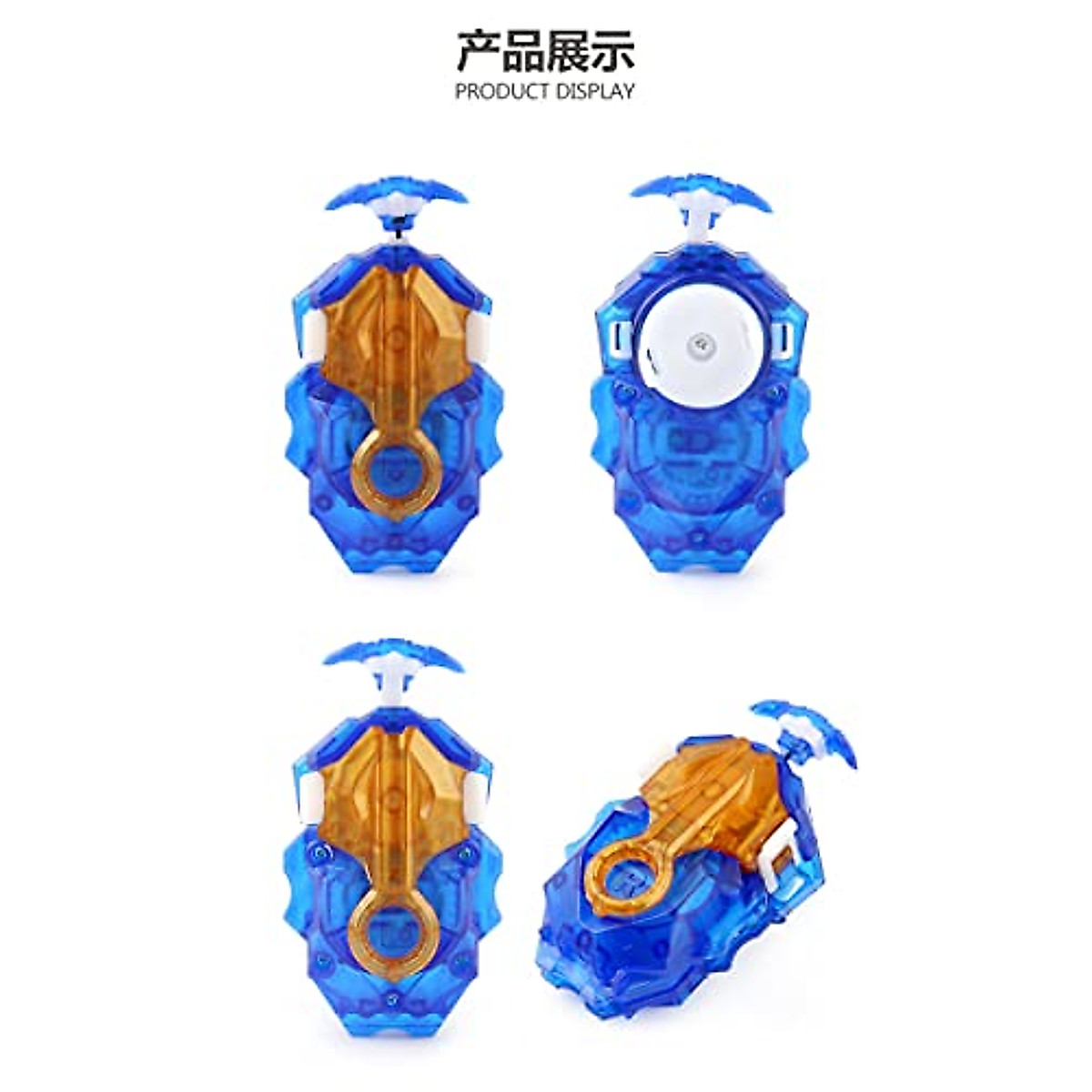 Bey Battle Burst Gyro Blade Toy Set Great Birthday Gift for Children Kids Boys 6 8 + Metal Fusion Attack Top Battling Burst 4 Spinning Tops 2 Two-Way Launcher