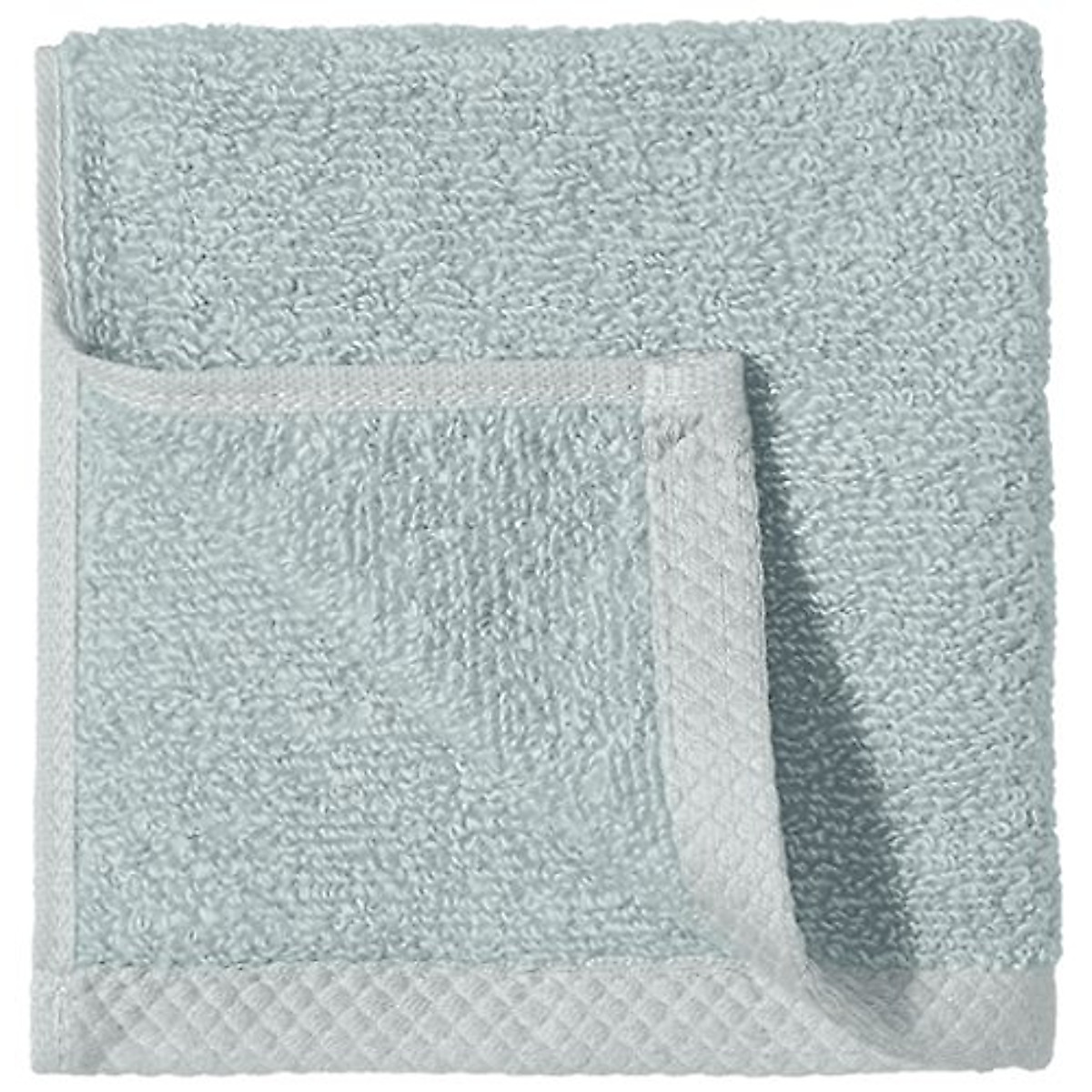 Amazon Basics Quick-Dry Washcloth - 100% Cotton, 12-Pack, Ice Blue