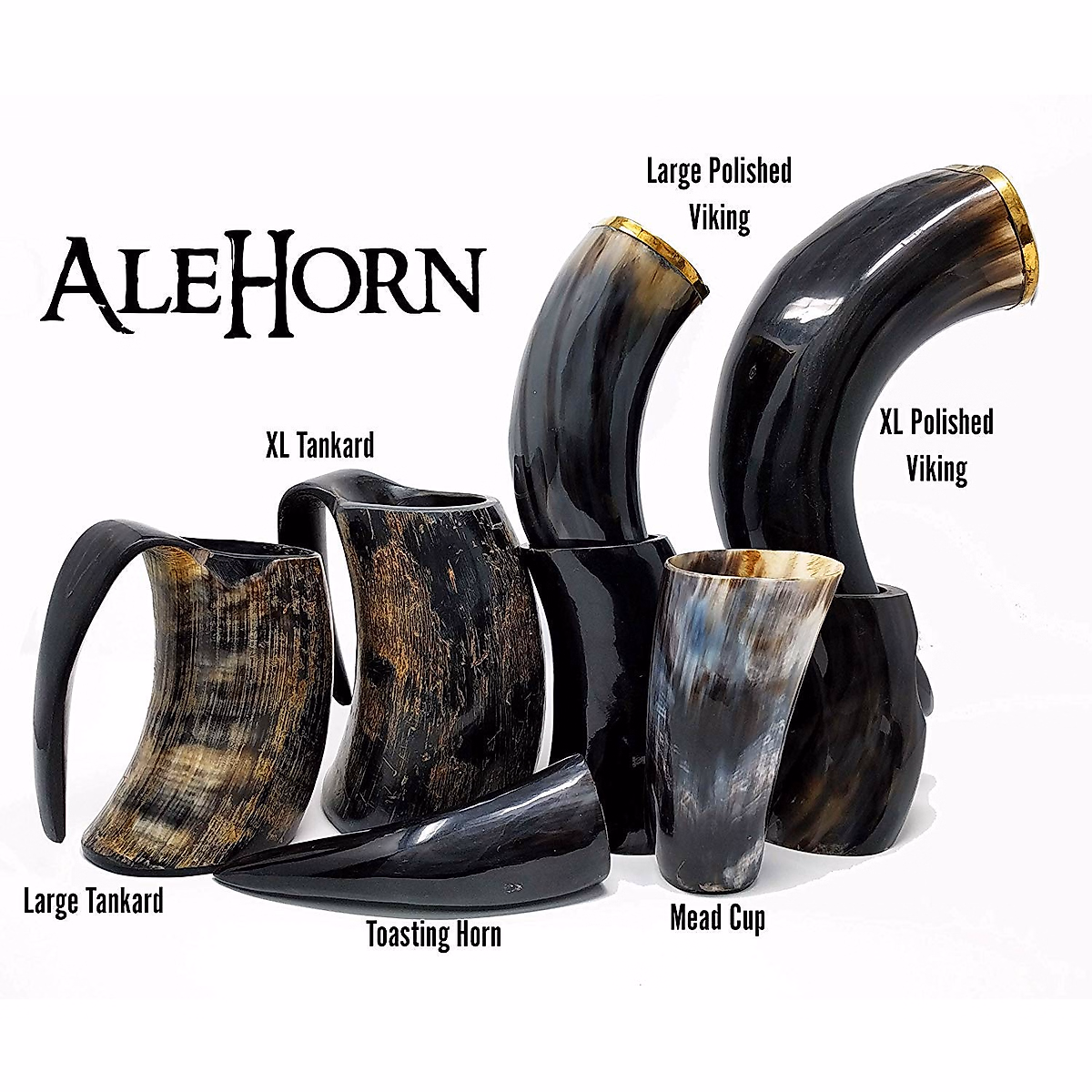AleHorn Genuine Handmade Pocket Viking Drinking Horn – Authentic Toasting Vessel Shot Glass Perfect For Whiskey, Beer, Wine, Ale, And Mead - Champagne Horn - LIFETIME Promise
