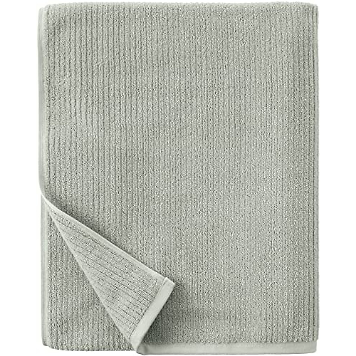 Amazon Aware 100% Organic Cotton Ribbed Bath Towels - Bath Towels, 4-Pack, Sage Green