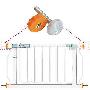 Bestgle 4 Pcs M10 Pressure Mounted Baby Gates Threaded Spindle Rods, 10MM Walk Thru Gates Accessory Screw Bolts Kit, Fit for Pressure Walk Through Baby Safty Gates