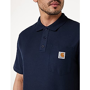 Carhartt Men's Loose Fit Midweight Short-Sleeve Pocket Polo, Navy, XX-Large