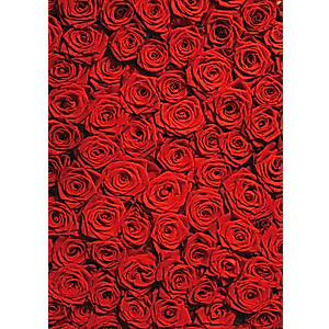 RUINI Red Rose Floral Wedding Photography Backdrop Roses Wall Lovers Girls Children Photos Backdrop 6x8FT