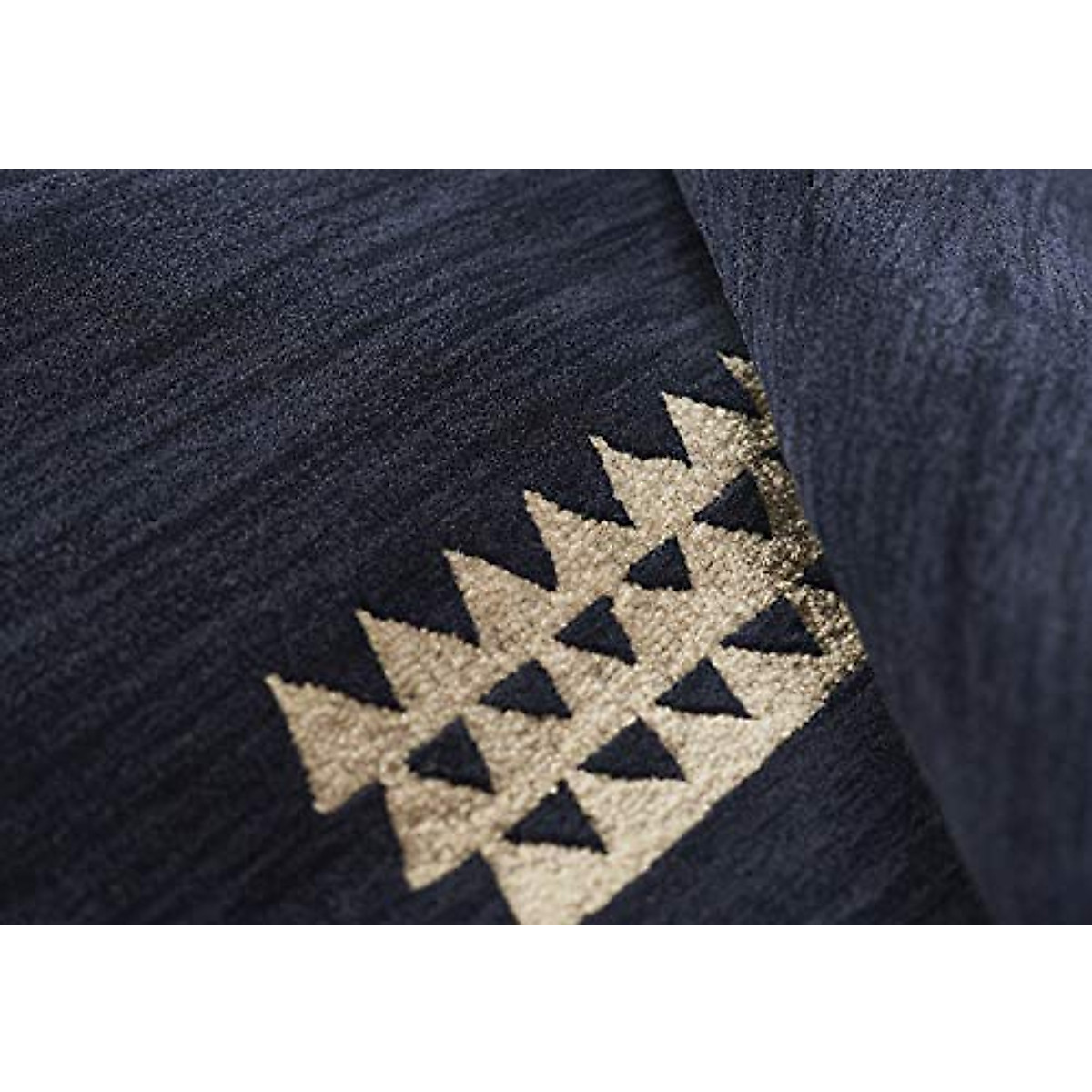 Momeni Simba Wool Hand Tufted Contemporary Indoor Area Rug, Navy, 2'6" X 8' Runner