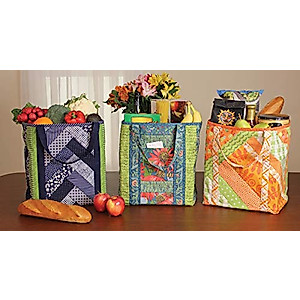 June Tailor Inc Quilt As You Go Shoppers Totes-3pk QAYG Sew/Nbr Utility Shop Tote
