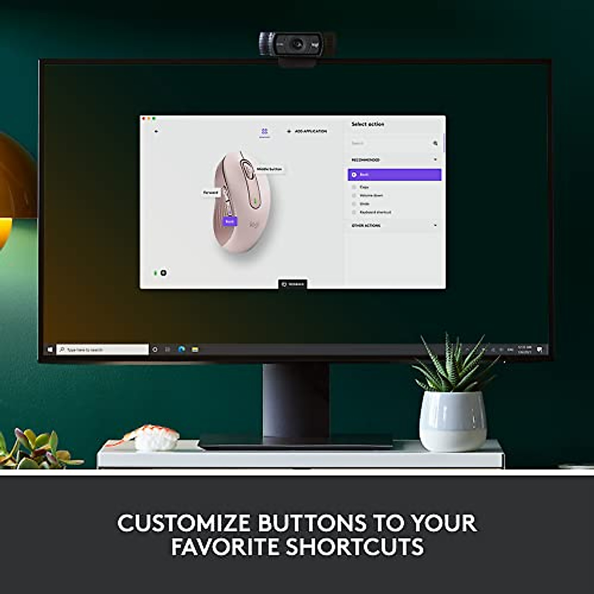 Logitech Signature M650 Wireless Mouse - For Small to Medium Sized Hands, 2-Year Battery, Silent Clicks, Customizable Side Buttons, Bluetooth, for PC/Mac/Multi-Device/Chromebook - Rose