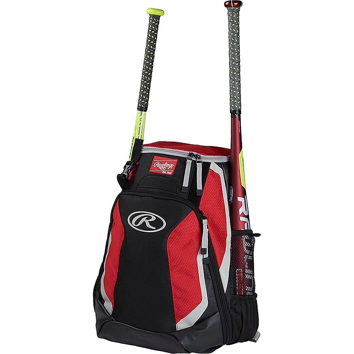 Rawlings R500 Series Baseball/Softball Backpack, Scarlet, 17.5˝ H x 15.5˝ W x 8.5˝ D