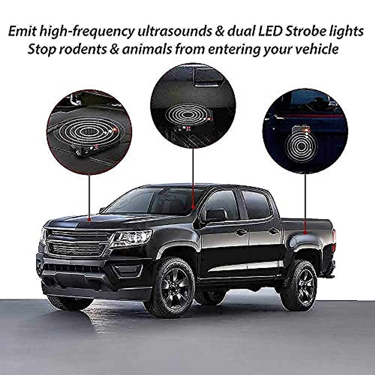 Glaobule Under Hood Animal Repeller Battery Operated Ultrasonic Rodent Repellent for Cars Indoor That Uses 2 C Batteries Bundle with Uses 3 AA Batteries