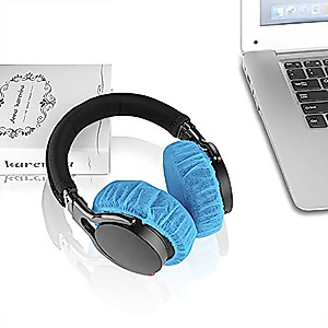 Geekria 500 Pairs Disposable Headphones Ear Cover for Over-Ear Headset Earcup for Bulk Pack, Stretchable Sanitary Ear Pads Cover, Hygienic Ear Cushion Protector Wholesale Multi-Pack(M/Blue)