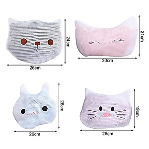 usfuzhongfu-US Storage Holder, Laundry Washing Bag Fine Mesh Wear-resistant Thickened Cartoon Animal Hosiery Stocking Polyester Travel Laundry Bag for Home
