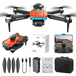 Drone with Camera, Drone With 4K HD Fpv Camera Remote Control Toys Gifts For Boys Girls, Toy Easy to Play, With Altitude Hold Headless Mode One Key Start Speed, 3D Flip (Black)