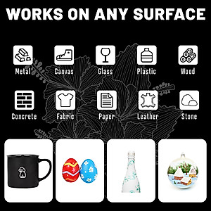 Acrylic White Paint Pens - 6 Pack 0.7mm Extra Fine White Paint Marker for Rock Painting, Wood, Metal, Fabric, Plastic, Canvas, Glass, Ceramic, Diy Crafts