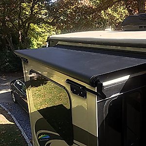 Suncode Black Slide Topper Awning RV Slide Out Protection Slideout Cover Connect Design for RVs,Travel Trailers,5th Wheels,and Motorhomes 5'7" (5'1" Fabric)
