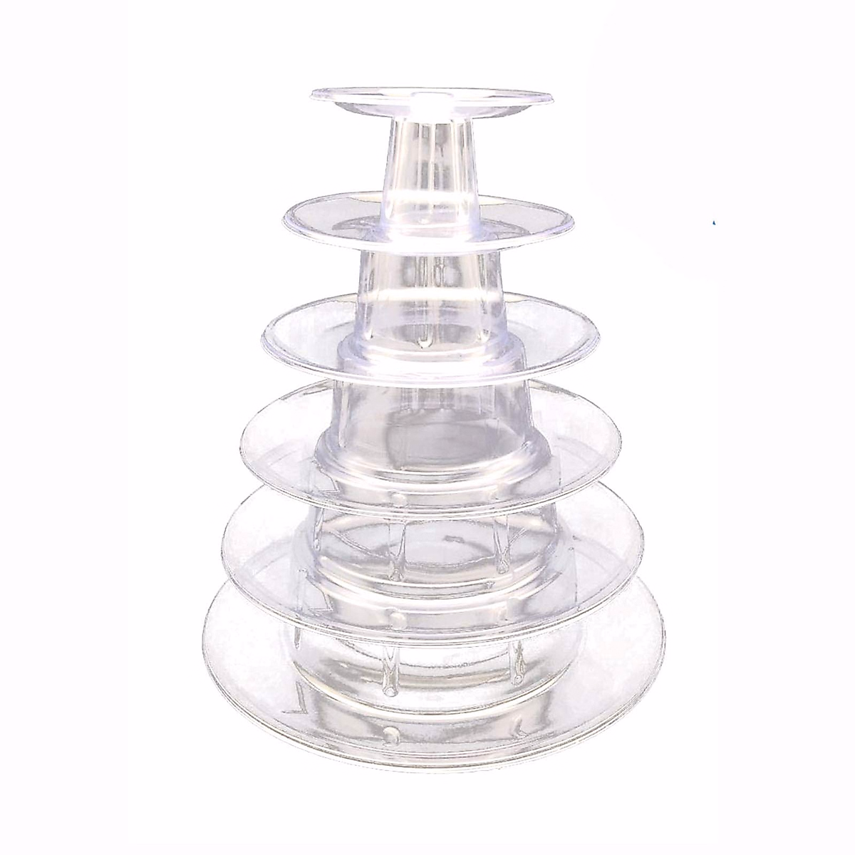 6 Tier Macaron Tower Stand for Wedding Birthday Party,Plastic Display Stand for Cupcake Cake2
