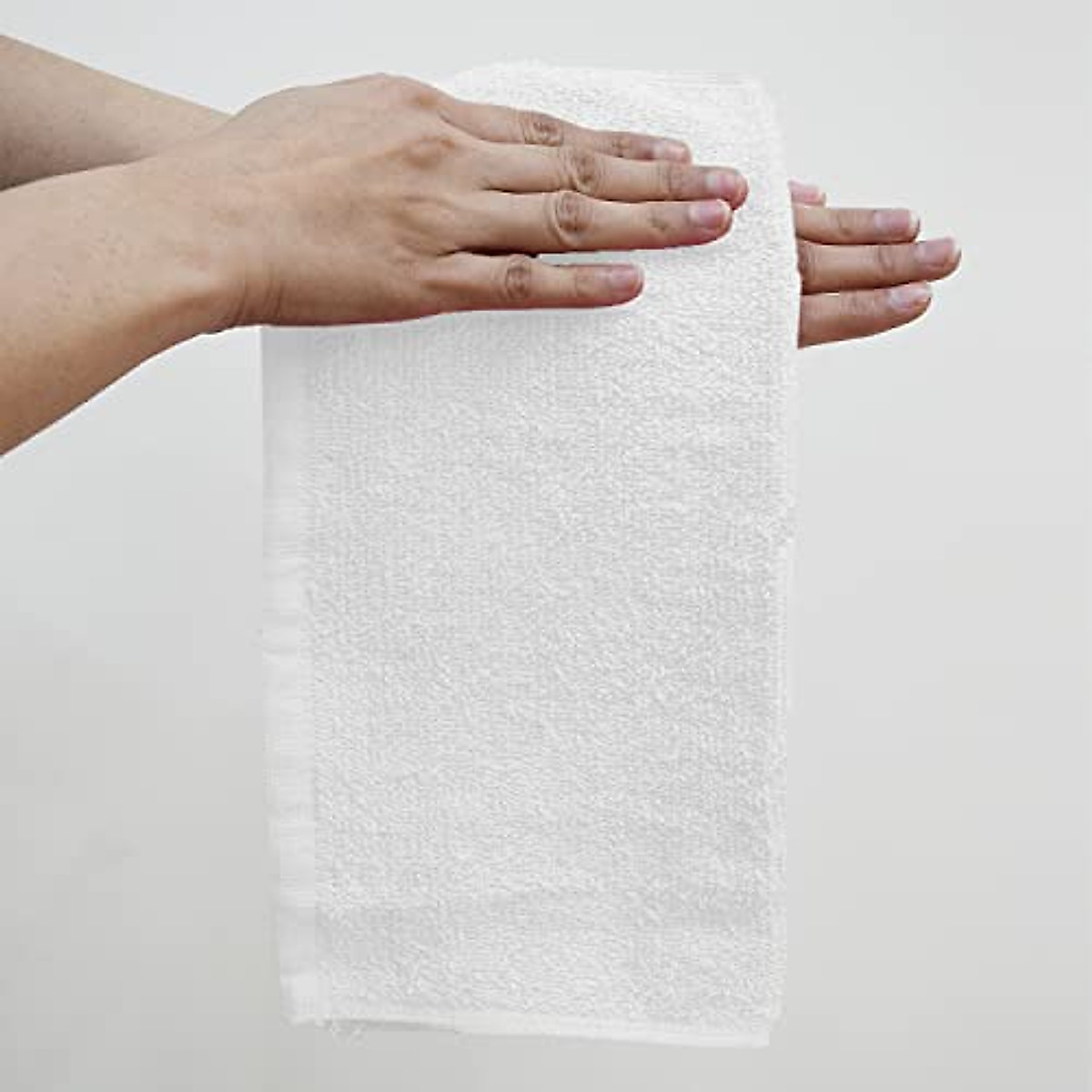 DAN RIVER 100% Cotton Washcloths 24 Pack Premium Quality Face and Body Cloth, Quick Dry and Highly Absorbent Essential Towels for Bathroom, Hand, Kitchen and Cleaning | 12x12 in | 400 GSM (White)